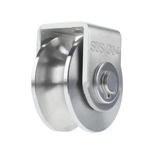 Stainless steel heavy duty track wheel rigid caster
