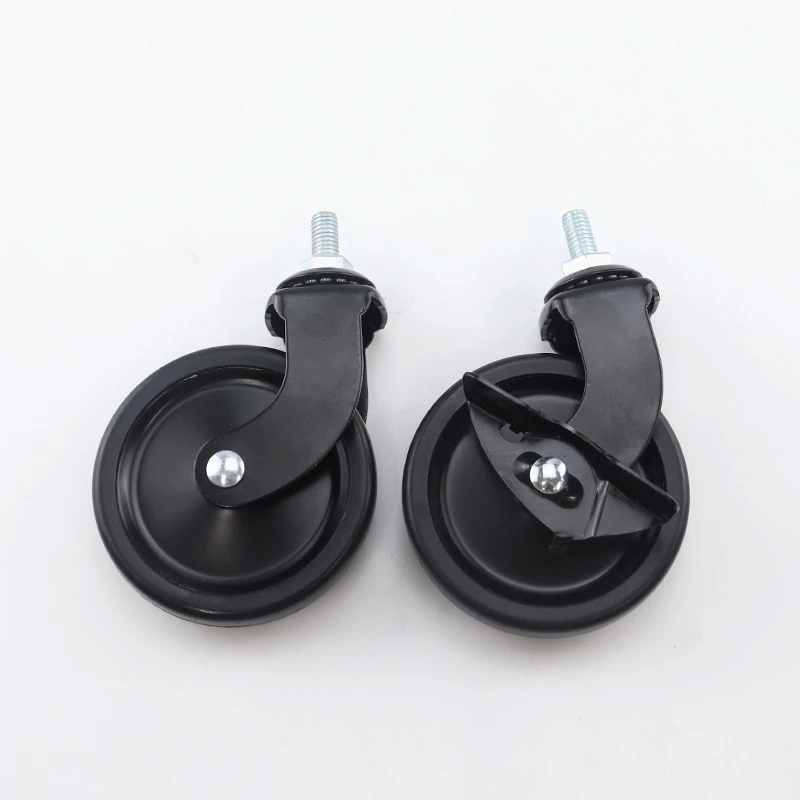 Nickel plated gold round rod locking caster